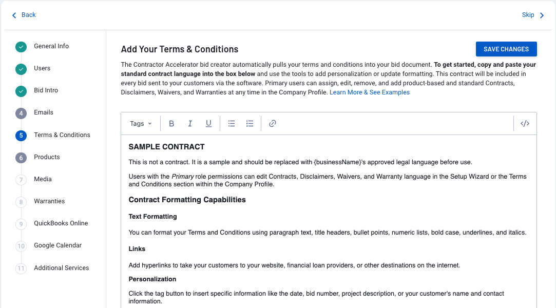 Terms & Conditions – Contractor Accelerator