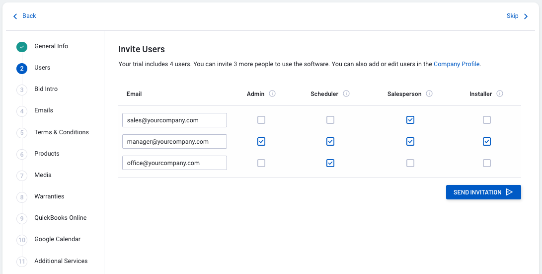 Users – Contractor Accelerator