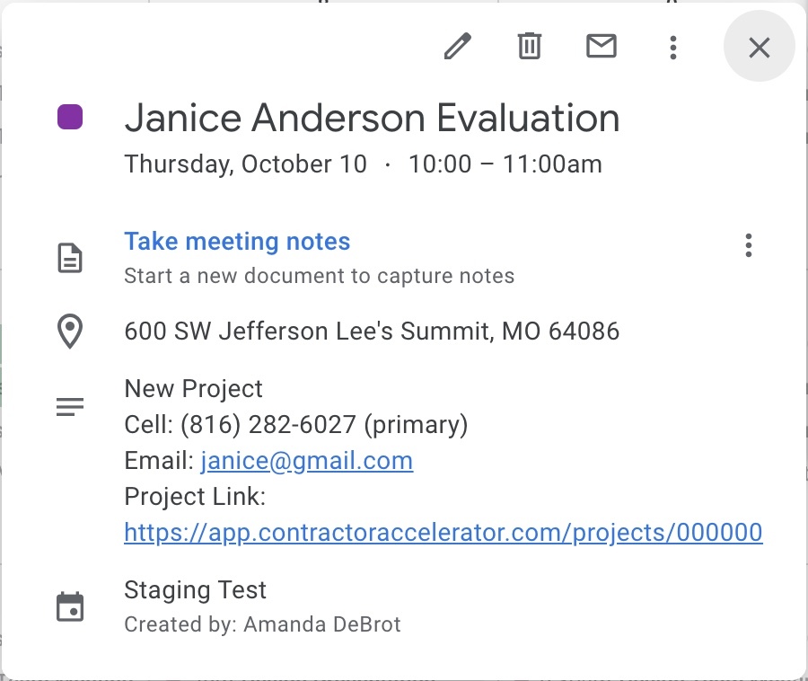 Connecting a User's Google Calendar – Contractor Accelerator